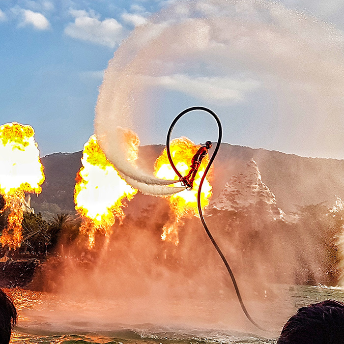 Flyboard Show by Stephane Denis and Zapata Flyboard Team.